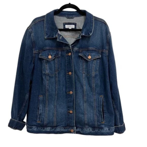 LOFT | Jackets & Coats | Loft Plus Trucker Jean Jacket Size 2 New ...